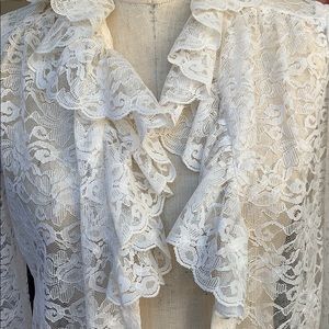Vintage | Tops | Vintage Lace Crop Jacket | Poshmark